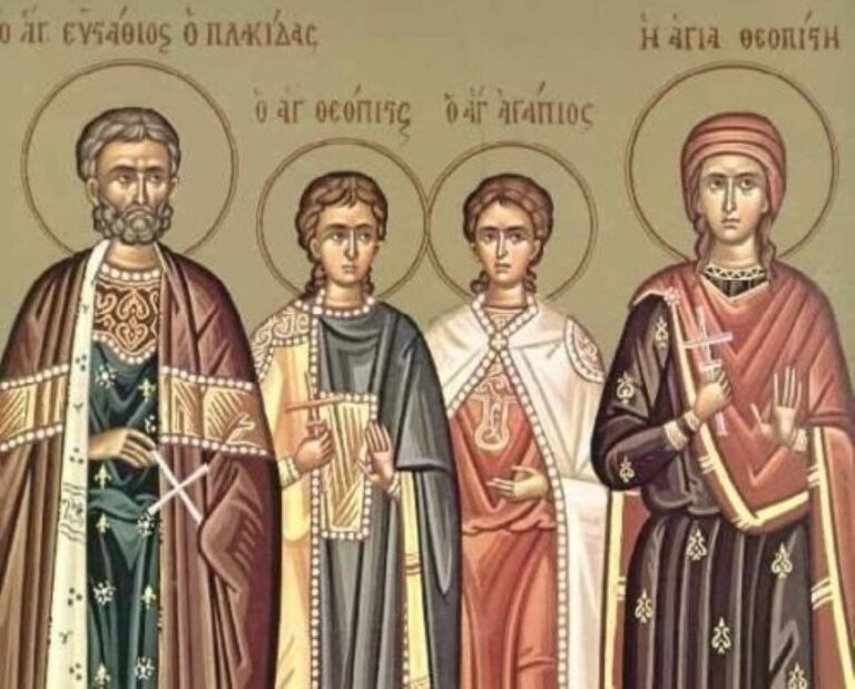 Εορτή του Αγίου Ευσταθίου και της Συνοδείας αυτού - Ιερά Μονοπάτια